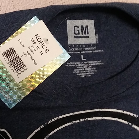 General Motors | Shirts | Gm Officially Licensed Blue Corvette Tshirt ...